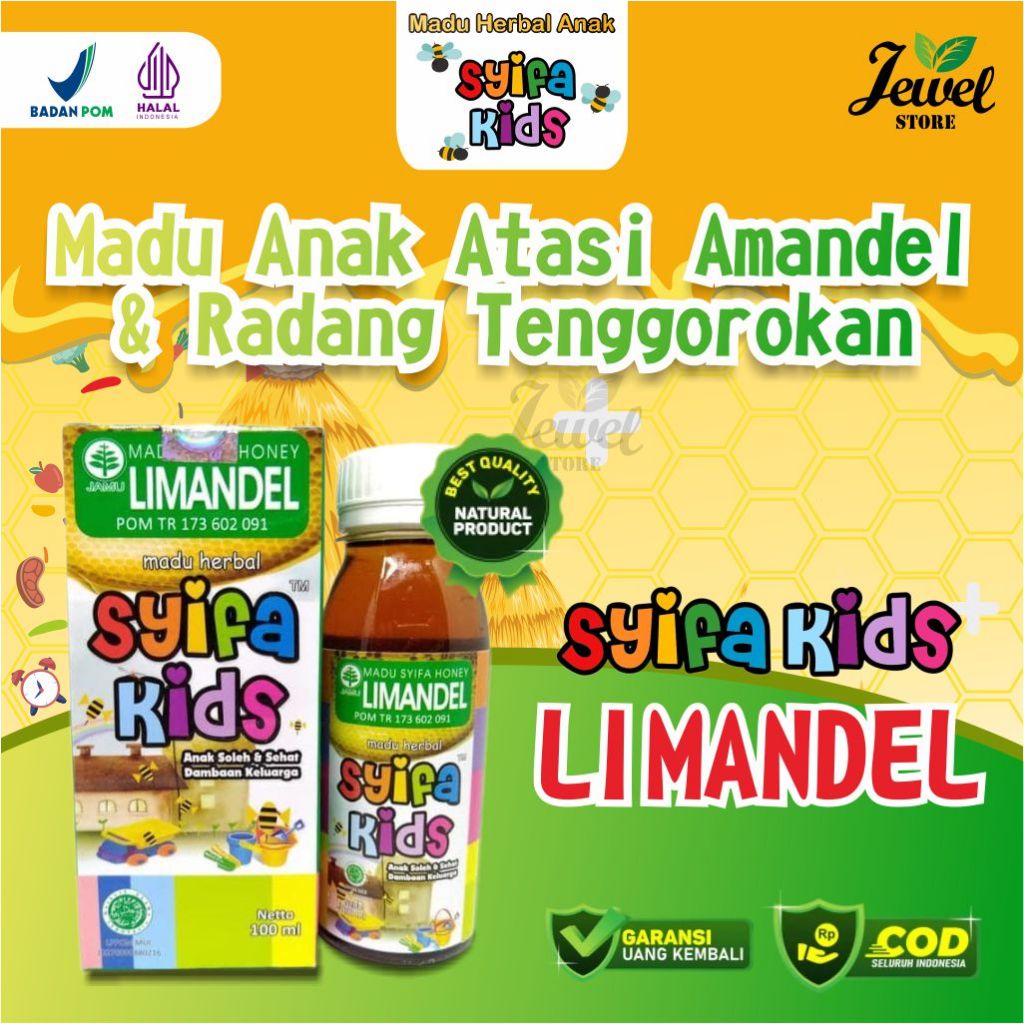 Jual Madu Amandel Anak Syifa Kids Limandel Mengobati Radang Amandel ...