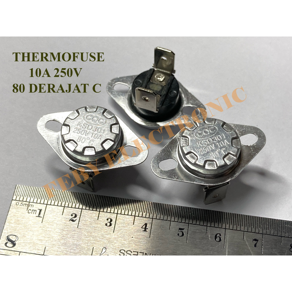 Jual THERMOSTAT TERMOSTAT TERMOFUSE KSD-301 250V 10A 80°C | Shopee Indonesia