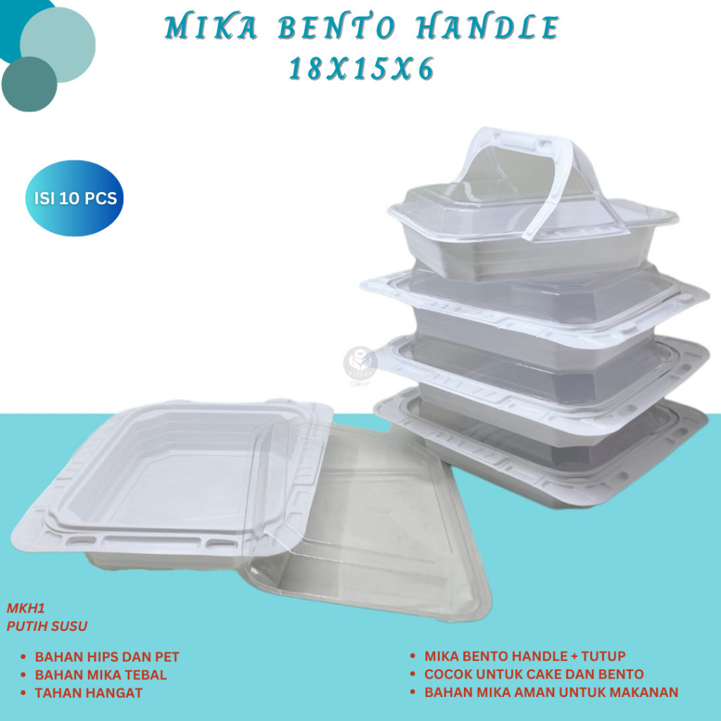 Jual Bento Handle Sekat 5 Tray Bento Handle Sekat 5 (Isi 10 Pcs-MKH1 ...