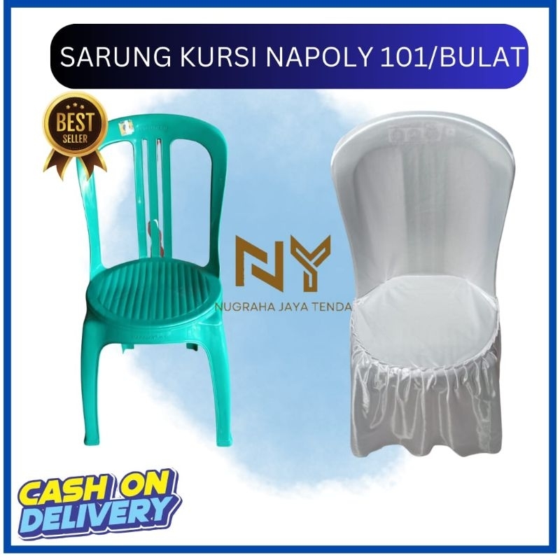 Jual Sarung kursi plastik napoly cover chair tipe 101 bulat | Shopee ...