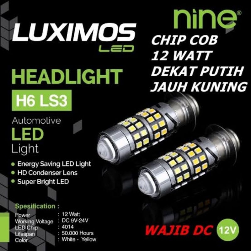 Jual Lampu Led Laser Motor Luminos LS3 Putih Kuning 12v H6 Lampu Motor ...