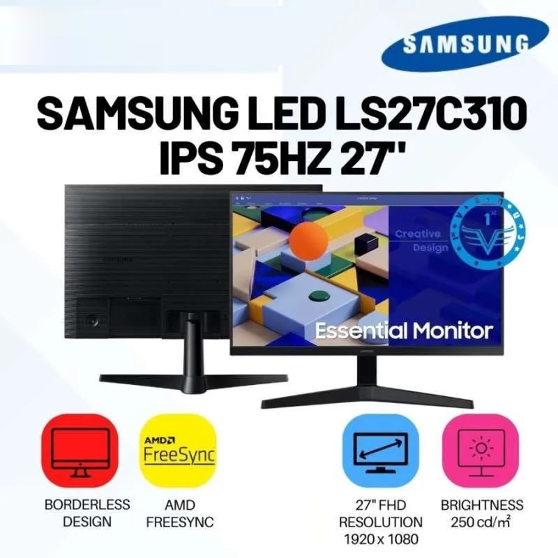 Jual LED Monitor Samsung 27 Inch S31C LS27C310 Flat FHD IPS 75Hz ...