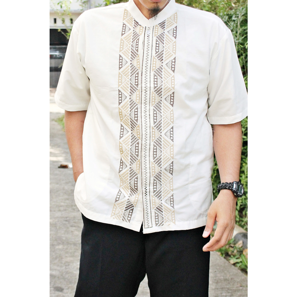 Jual Baju Koko KHUSUS BROKEN WHITE kode BW 2 Muslim Pria Dewasa Lengan ...