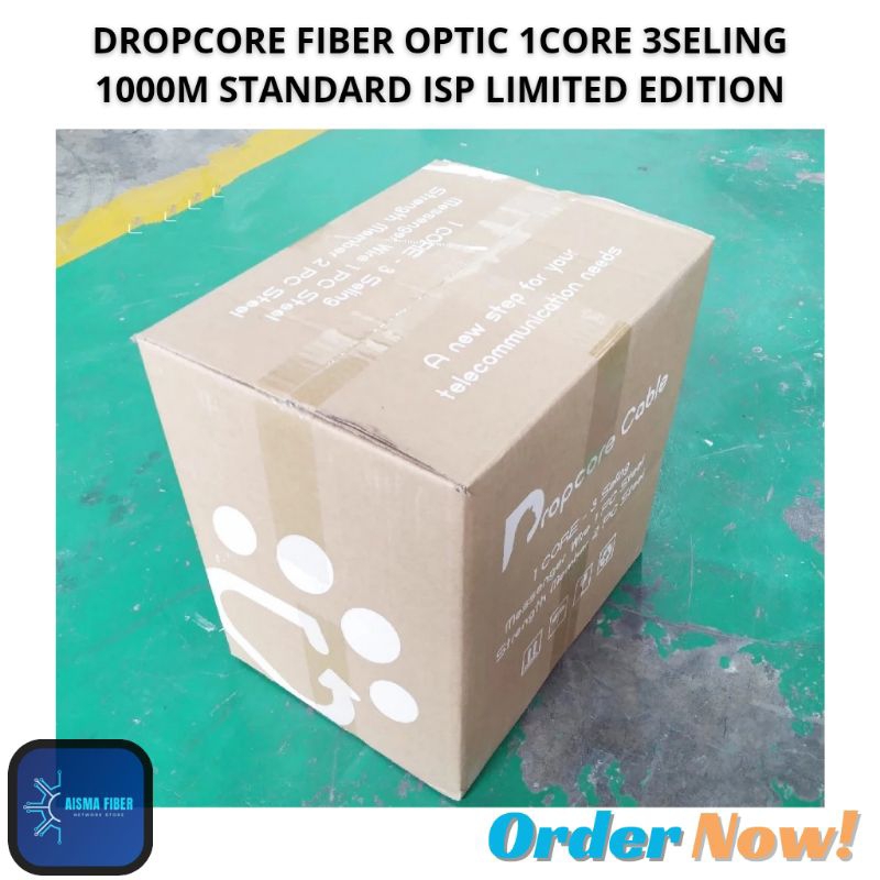 Jual DROPCORE/DROPWIRE FIBER OPTIC 1CORE 3SELING 1000M STANDARD ISP ...