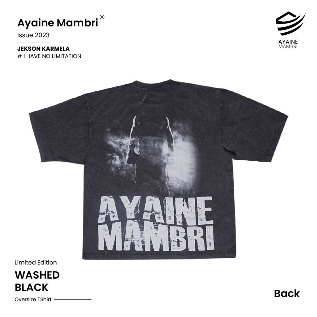 Jual Ayaine Mambri Washed Black Oversized / Oversize Limited Edition ...