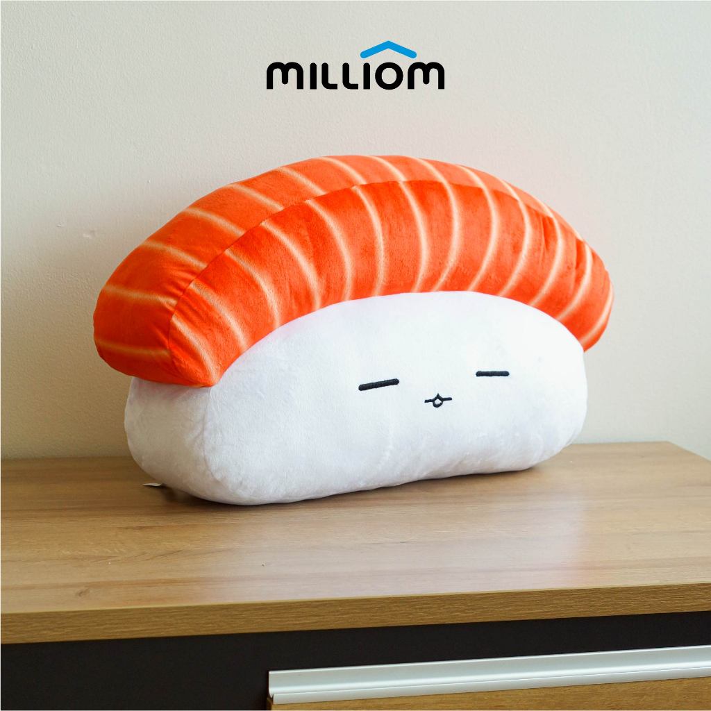 Jual Bantal Sushi Salmon Obento Cushion MILLIOM | Orange Plushie Gift ...