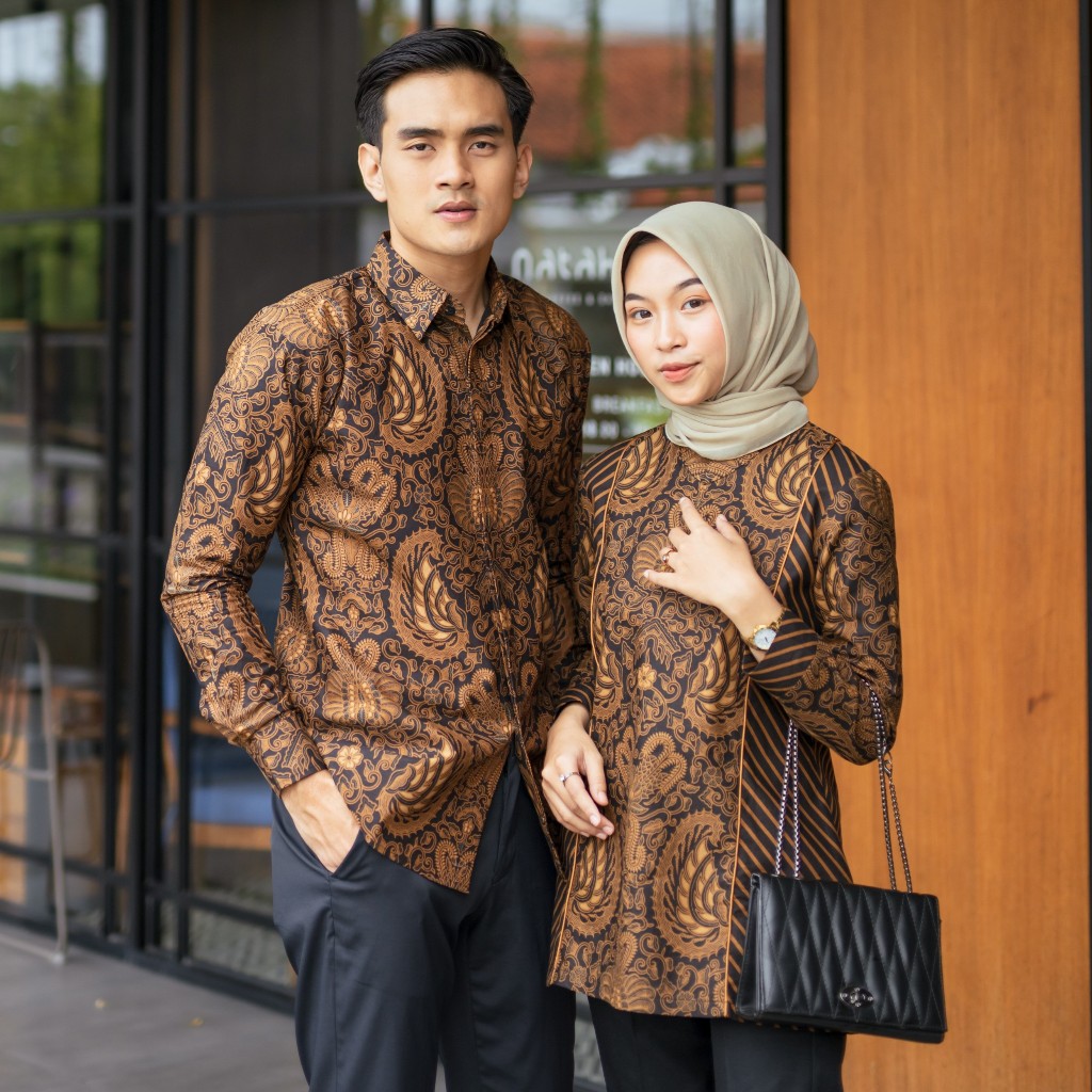 Jual Ghani Kemeja Batik Cowok Slim Fit Lengan Panjang Premium Modern ...