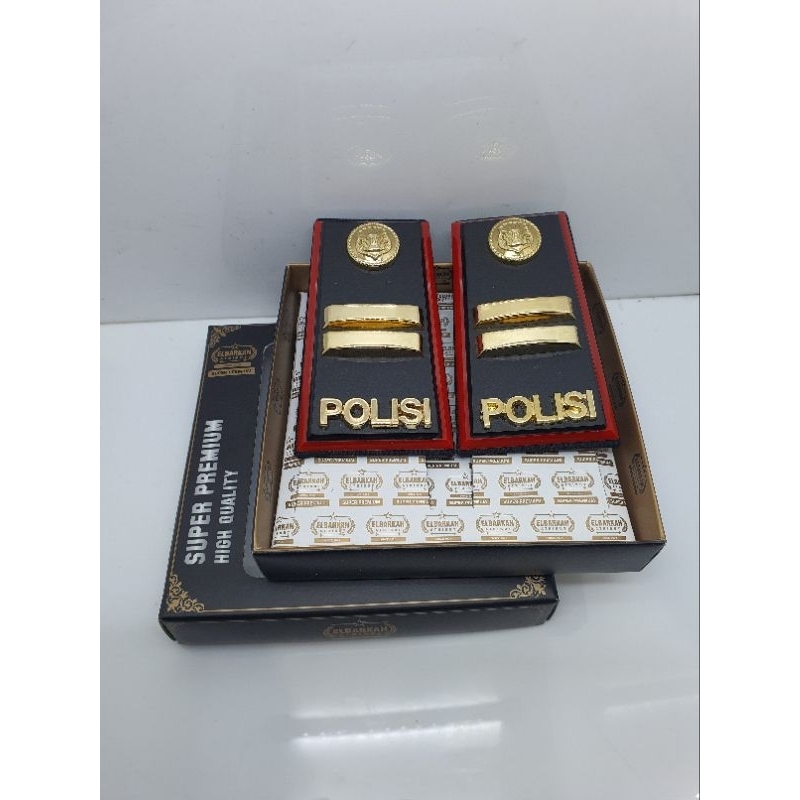 Jual PANGKAT POLRI IPTU FUL AKRILIK ASLI LIS MERAH | Shopee Indonesia