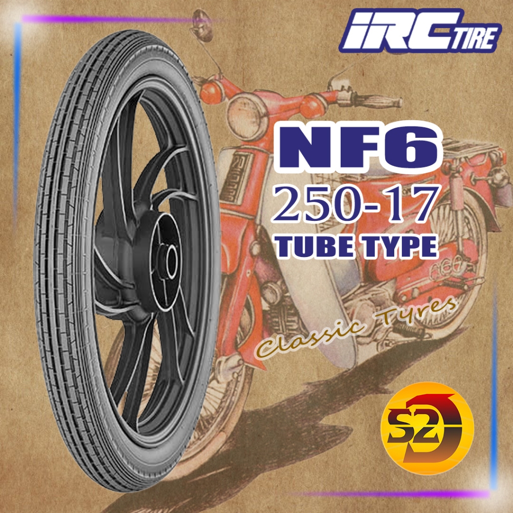 Jual BAN LUAR IRC KLASIK CLASSIC NF6 NF 6 UKURAN 250-17 TUBE TYPE 100% ...