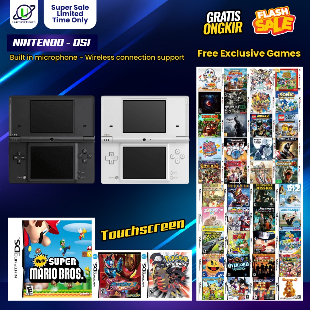 Jual Nintendo Second Mesin Original Type DS Lite / DSi / DSi Ll - Nitendo Garansi 1 Bulan ...