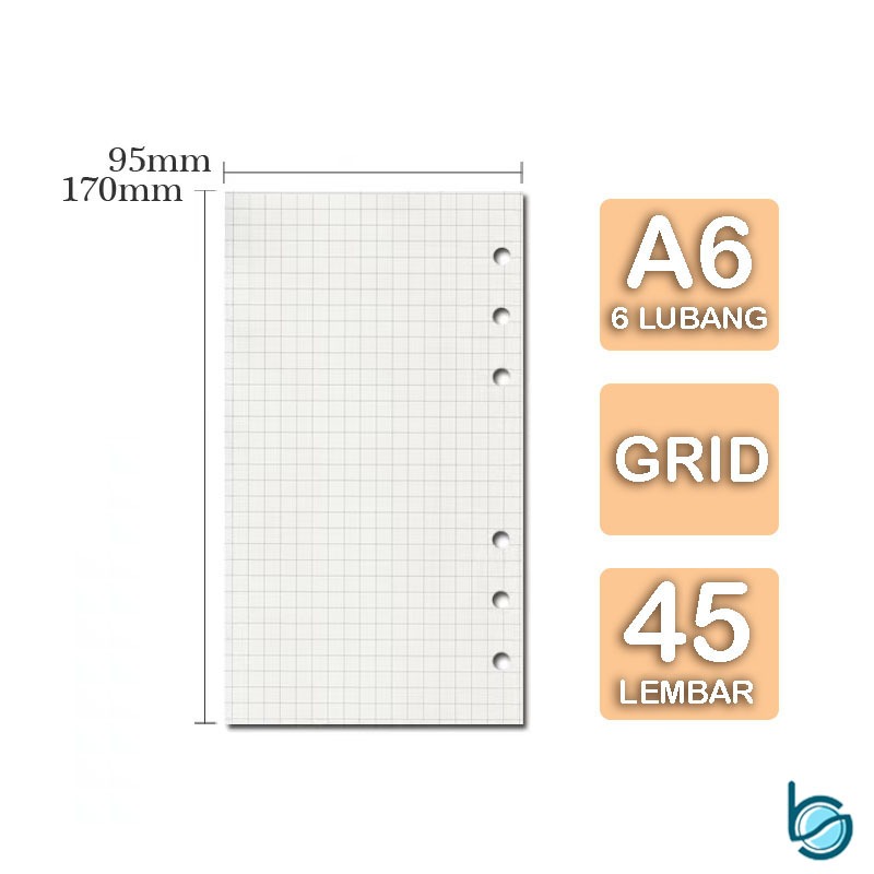 Jual Refill Kertas/Notebook/Isi Kertas Binder A5/A6/A7/B5 LOOSE LEAF 6/20/26 LUBANG - Best ...