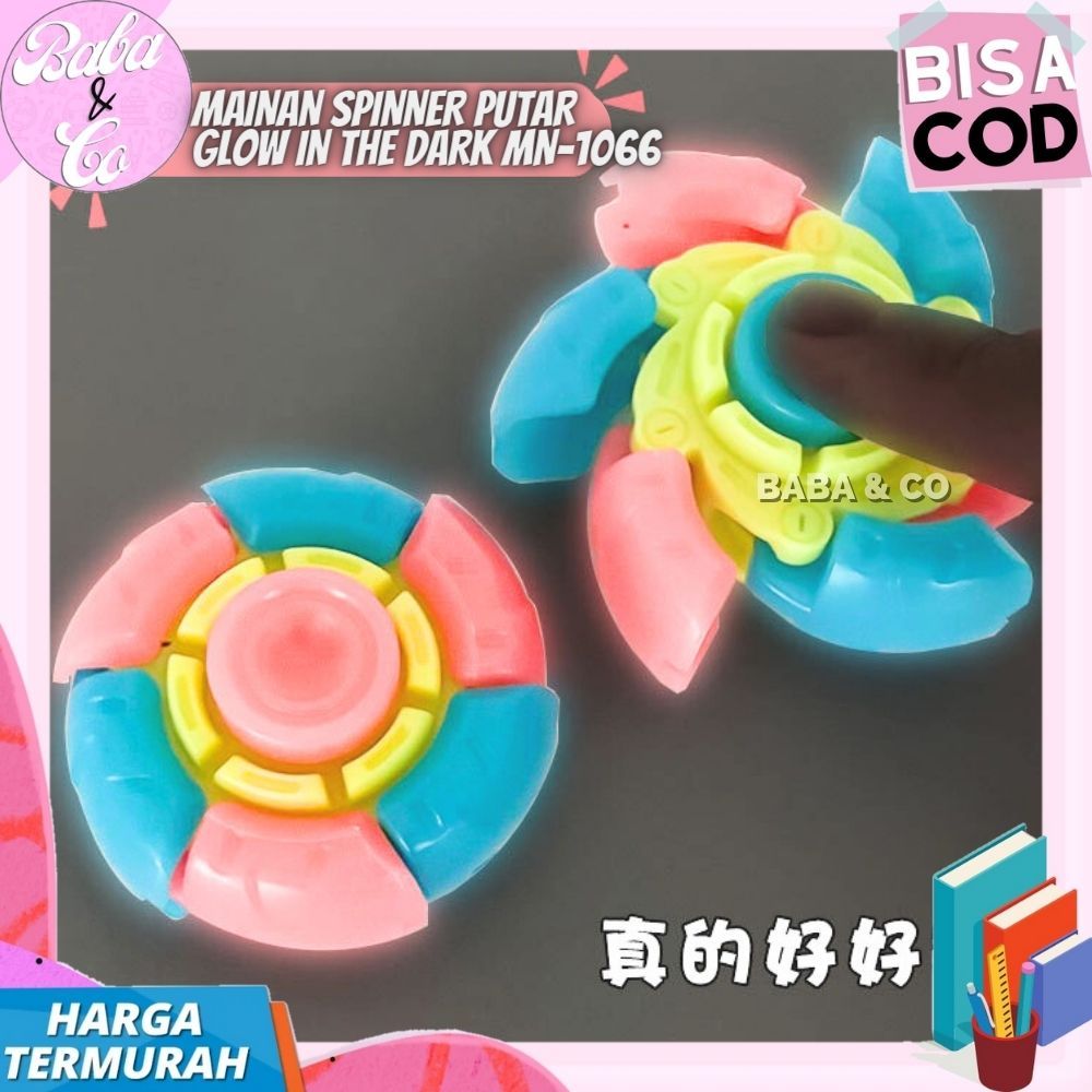 Jual MAINAN SPINNER GLOW IN THE DARK MN-1066 FIDGET SPINNER GRAVITY ...
