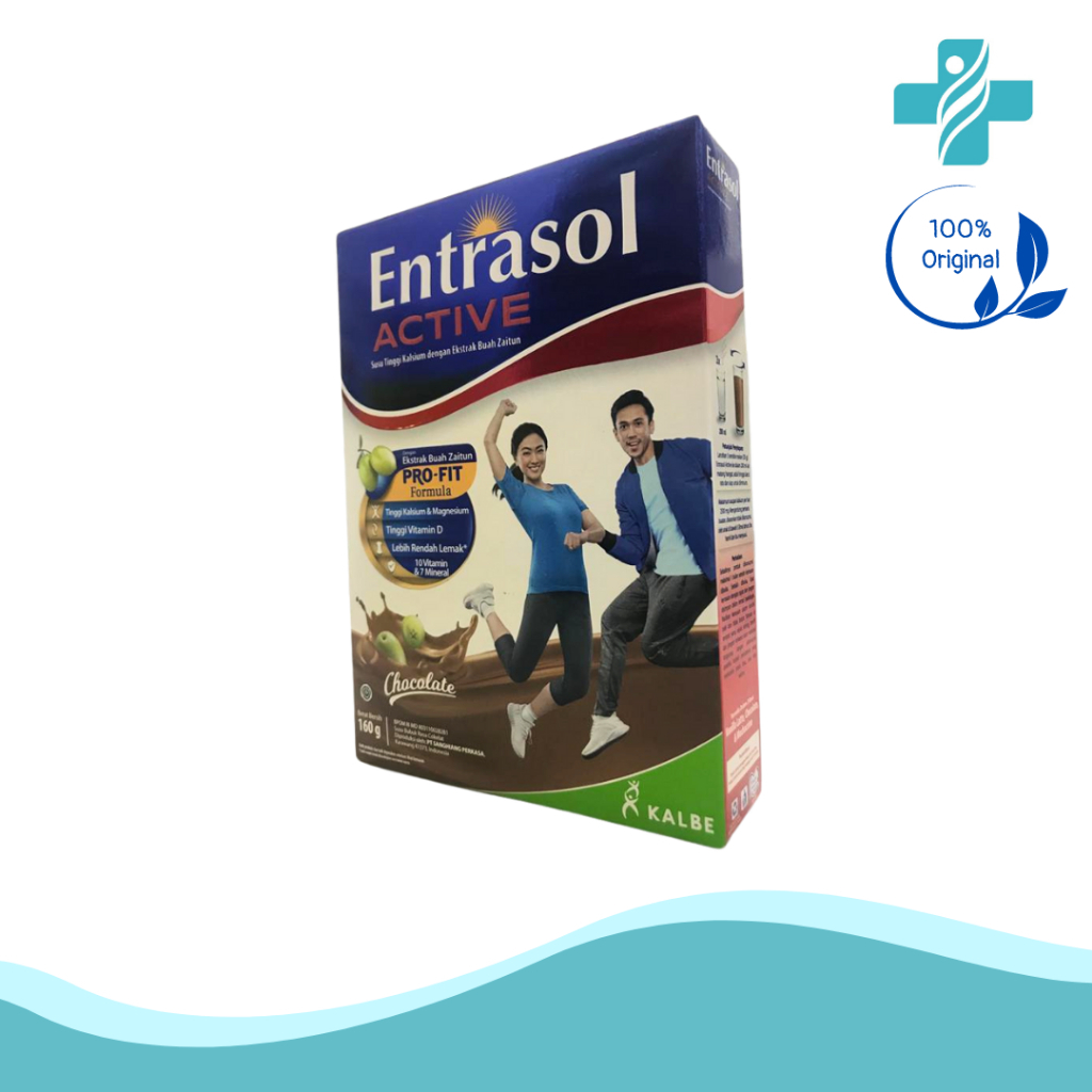 Jual Entrasol Active Cokelat 160 g/susutinggikalsium/susurendahlemak ...