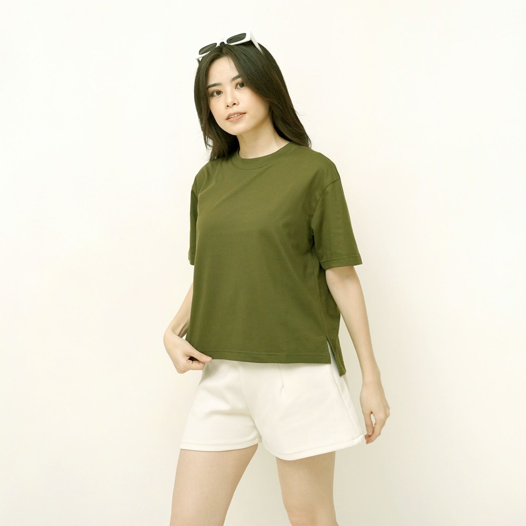 Jual Kaos oversize wanita side slit casual,bahan Single Jersey 24's ...