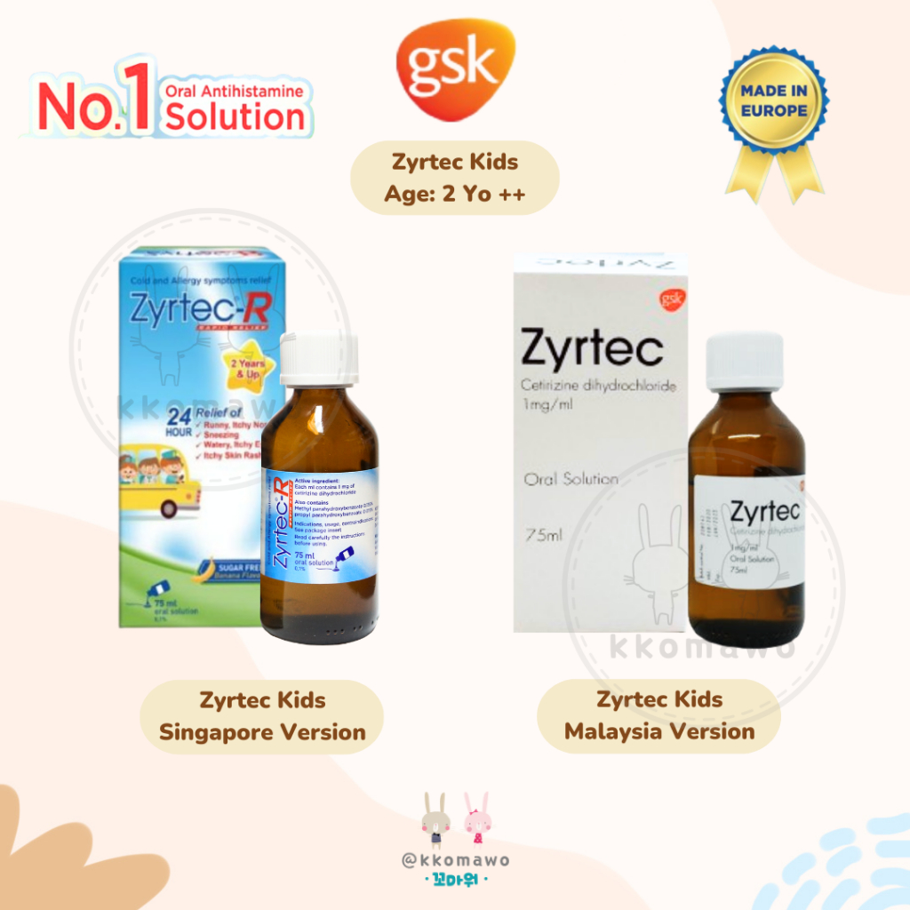 Jual Zyrtec Kids (Singapore and Malaysia version) Liquid / Tablet ...