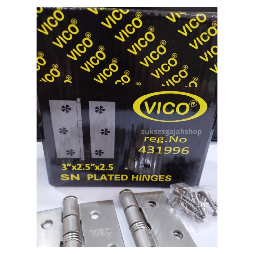 Jual VICO Engsel Stainless SS 3" / Engsel Pintu Jendela SS 3 Inch VICO ...