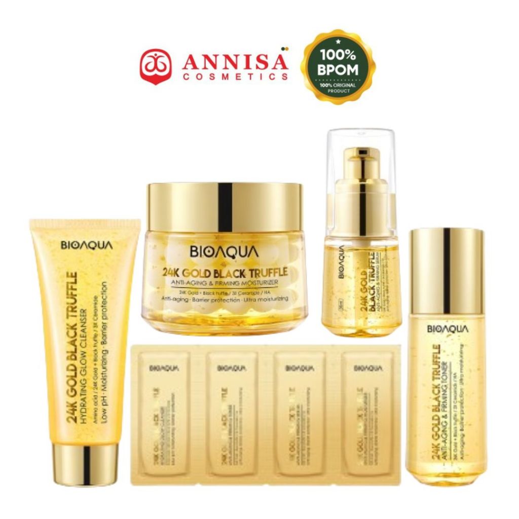 Jual BIOAQUA 24K Gold Black Truffle Anti-Aging Series | Shopee Indonesia