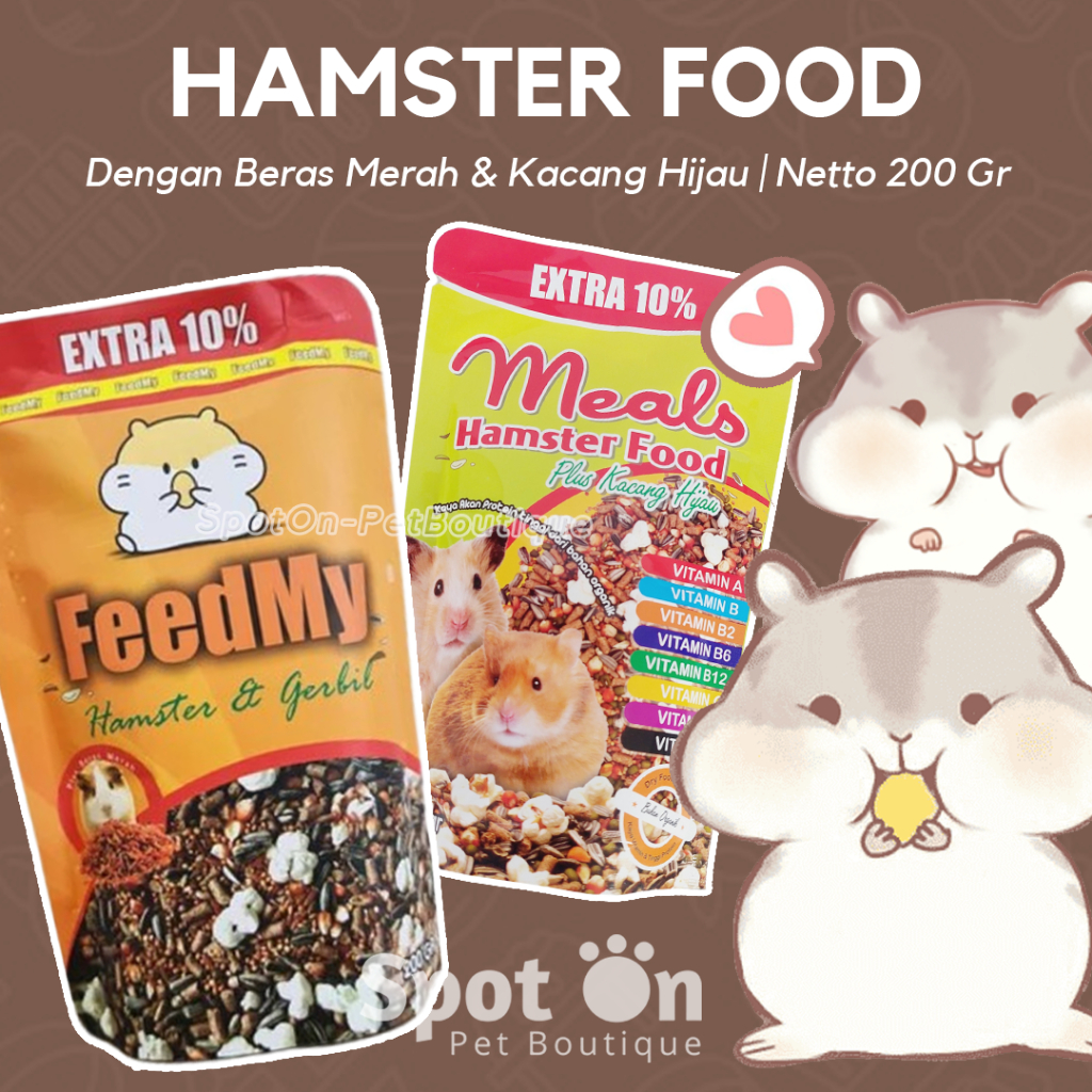 Jual Makanan Hamster 200 Gr Premium | FeedMy & Meals Gerbil Rodent Food ...