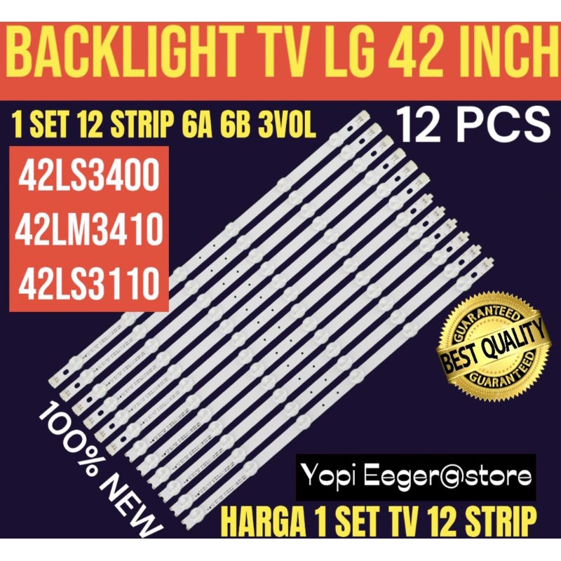 Jual BACKLIGHT TV LCD LED LG 42LS3400- 42LS3110- 42LM3410 BACKLIGHT TV LG 42 INCH | Shopee Indonesia