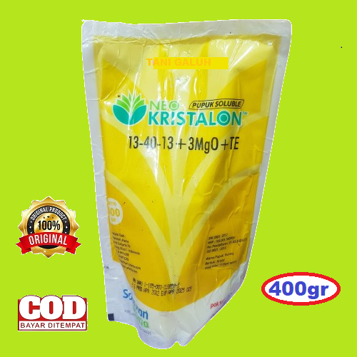 Jual Pupuk Pak Tani Neo Kristalon Kuning Pupuk NPK 13-40-13+3MgO+TE Kemasan 400gr | Shopee Indonesia
