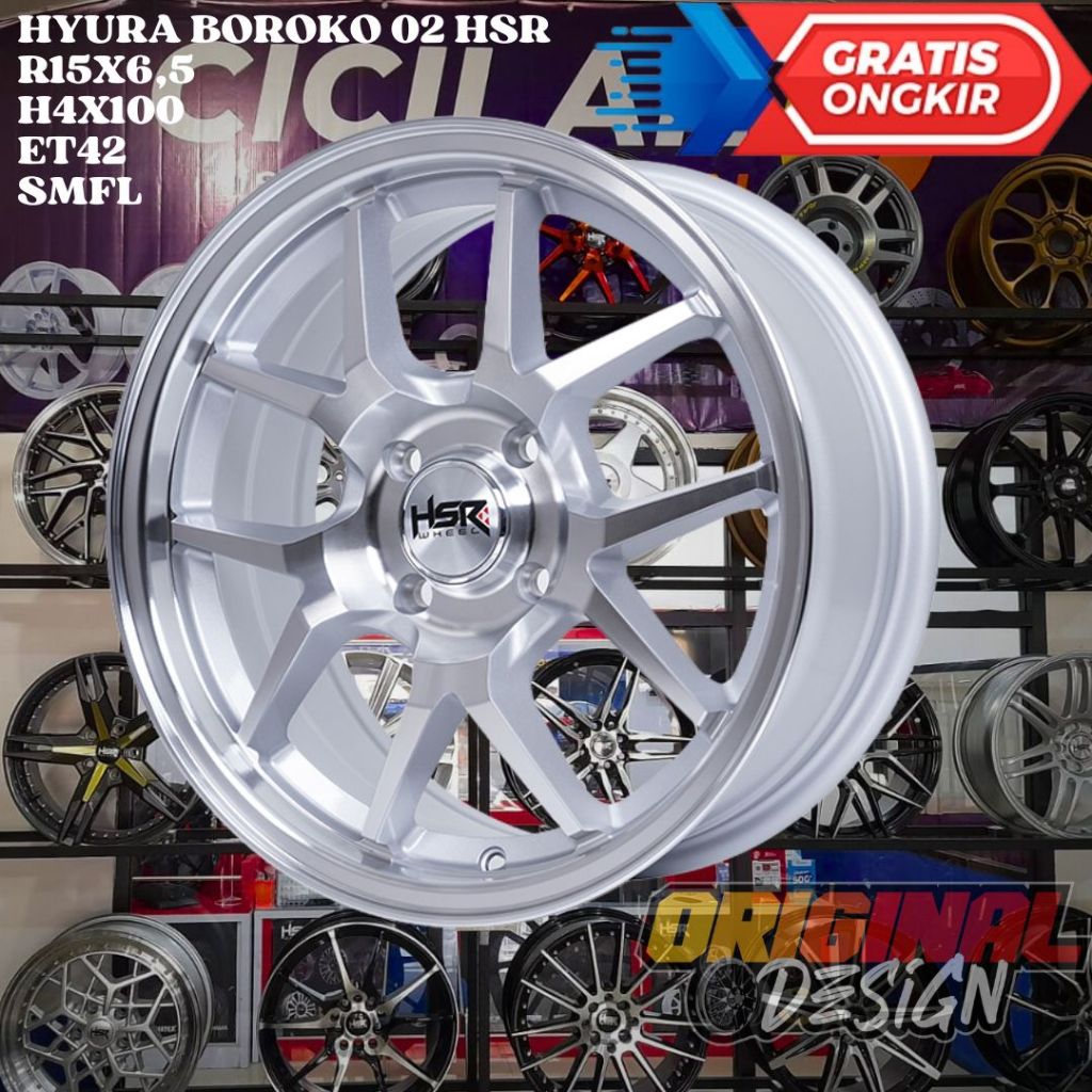 Jual Velg Mobil Ring 15 HSR HYURA R15 UNTUK BRIO , AGYA , AYLA , SIGRA , SPIN | Shopee Indonesia