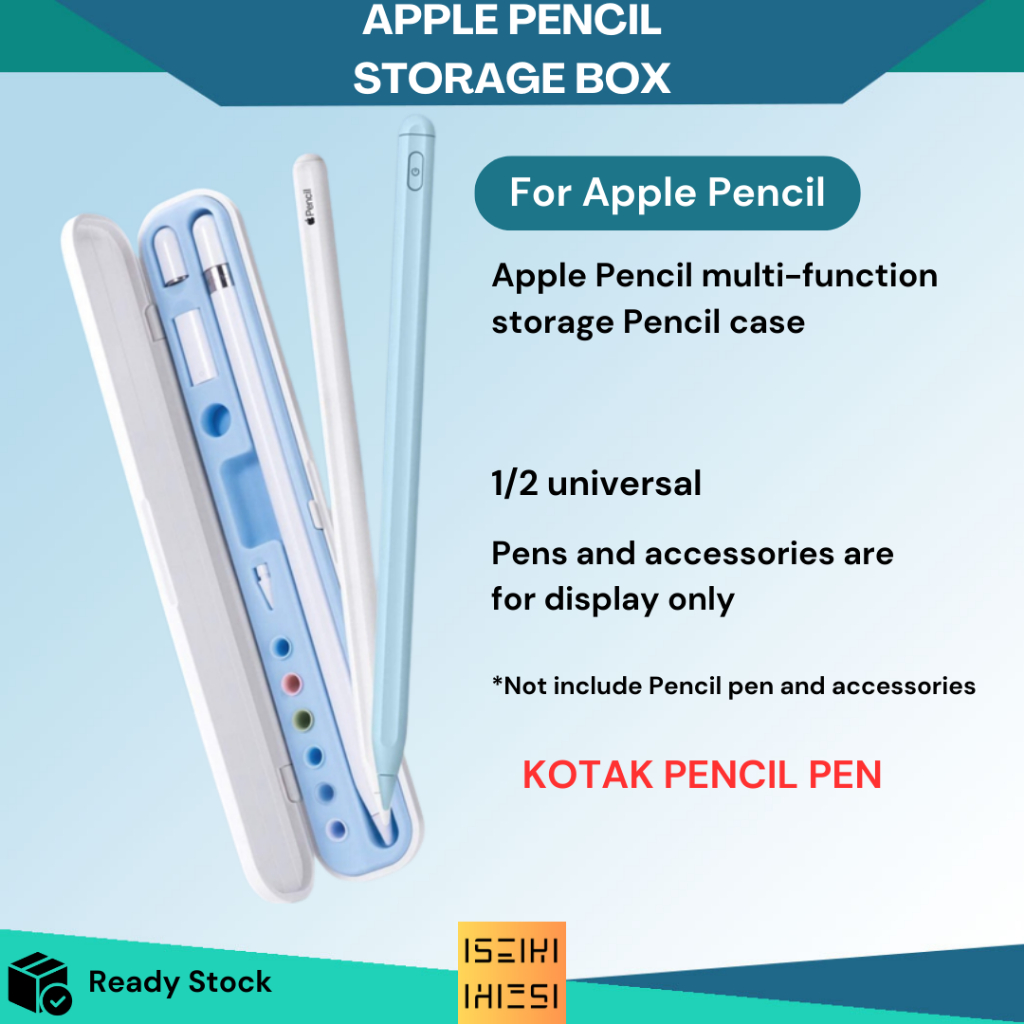 Jual (ISEIKI) Apple Pencil Gen 1 2 Storage Box Case Tip Nib Holder ...