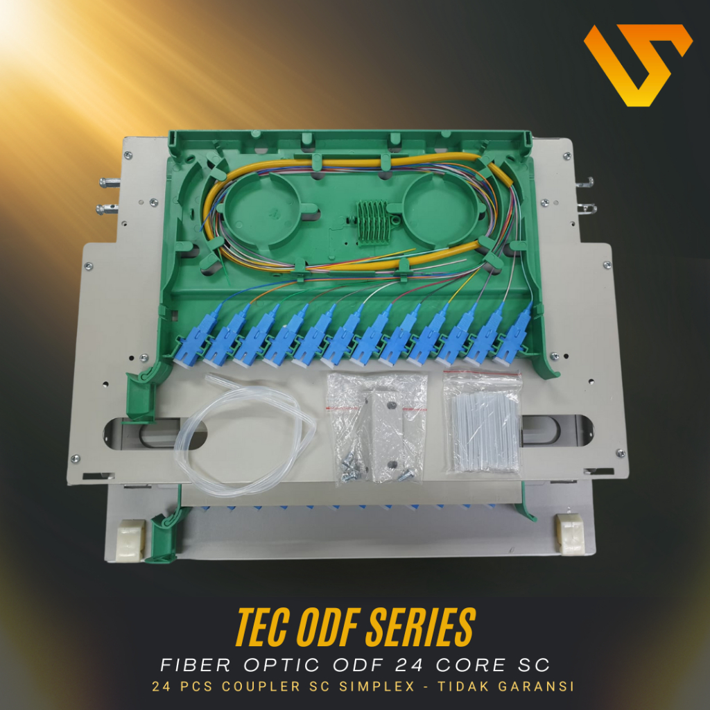 Jual Fiber Optic ODF/OTB 24 Core SC Lengkap Rackmount | ODF 24C SC | Shopee Indonesia
