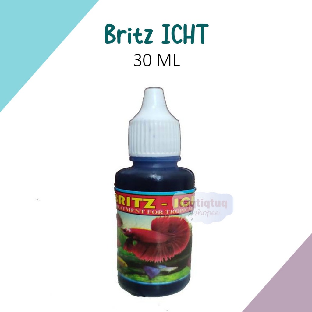 Jual Britz Icht Ich Obat Biru Ikan 30 ml Anti Gatal Jamur Parasit Super ...