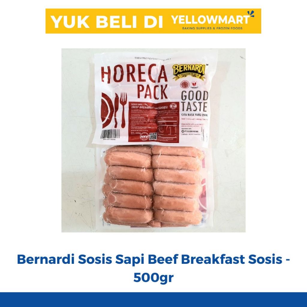 Jual Bernardi Sosis Sapi Beef Breakfast Sosis - 500gr | Shopee Indonesia