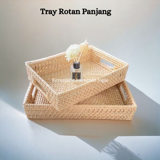 Jual Tray Panjang Rotan / Baki Anyaman Rotan / Nampan Rotan / Baki ...