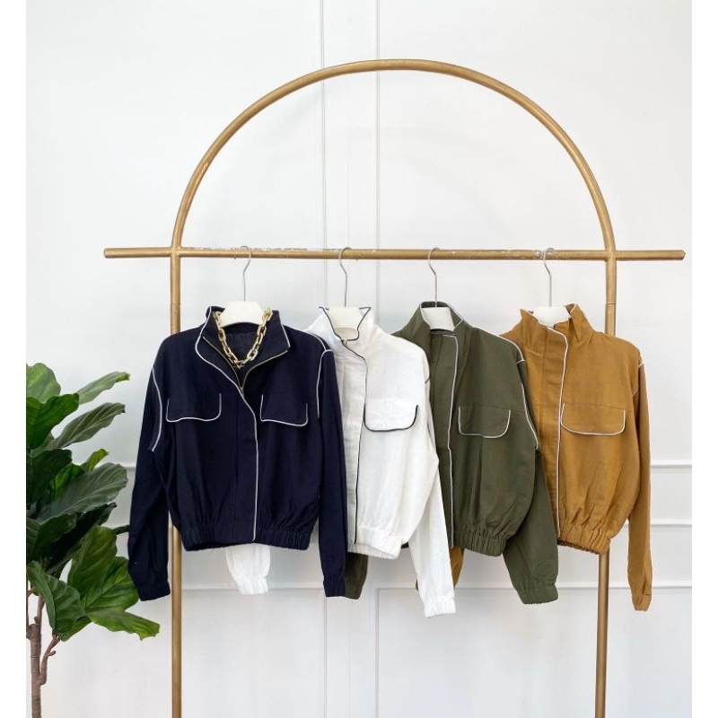 Jual LINEN ZIP JACKET | Shopee Indonesia
