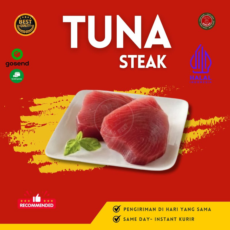 Jual Ikan Tuna Fillet Steak 500 gr | Daging Ikan Tuna Segar Frozen ...