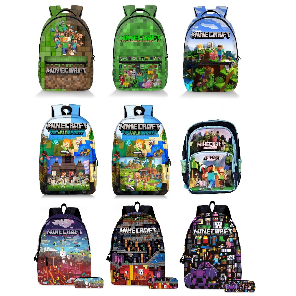 Jual Tas Minecraft (Blue) | Shopee Indonesia