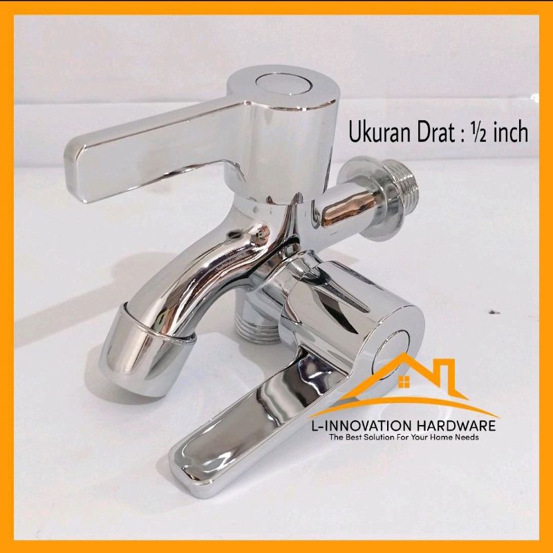 Jual Kran shower keran air cabang double kamar mandi | Shopee Indonesia