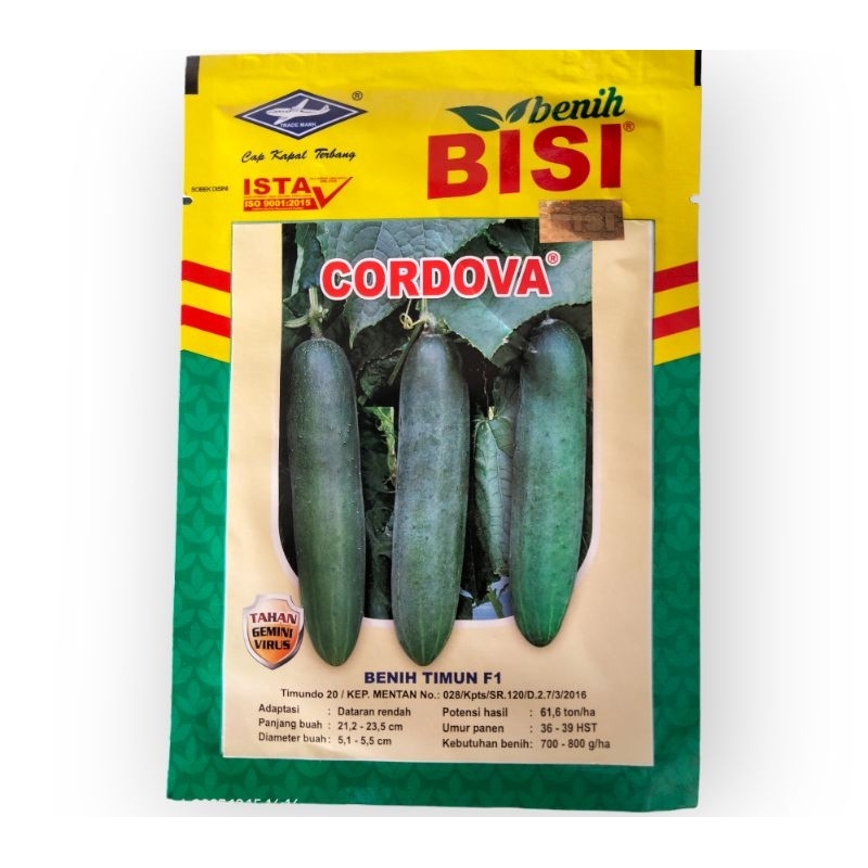 Jual Benih Timun Tahan Virus CORDOVA F1 kemasan 10gr dan 20gr Cap Kapal ...