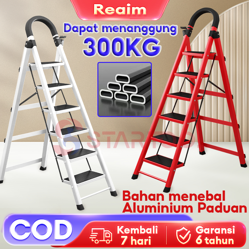 Jual （COD）Tangga 3/4/5/6 Step Tangga Lipat Multifungsi Lipat Tangga ...