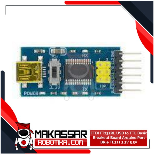 Jual FTDI FT232RL USB to TTL Basic Breakout Board Arduino Port Blue TE321 3 | Shopee Indonesia