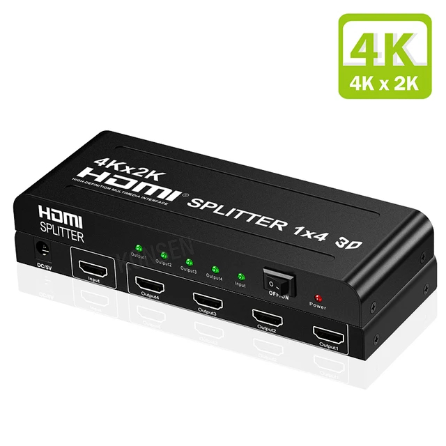 Jual HDMI 4K, 1x4 HDMI 1 in 4 out HDMI Splitter sinyal beberapa ...