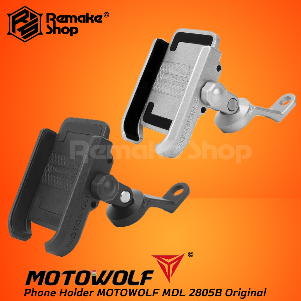 Jual Holder HP Motor Full Besi Motowolf Original Alumunium Alloy Anti Getar Stang Spion Tempat ...