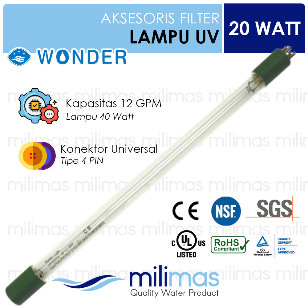 Jual WONDER Lampu UV 40 Watt - Bohlam UVC 12 GPM - CHN | Shopee Indonesia