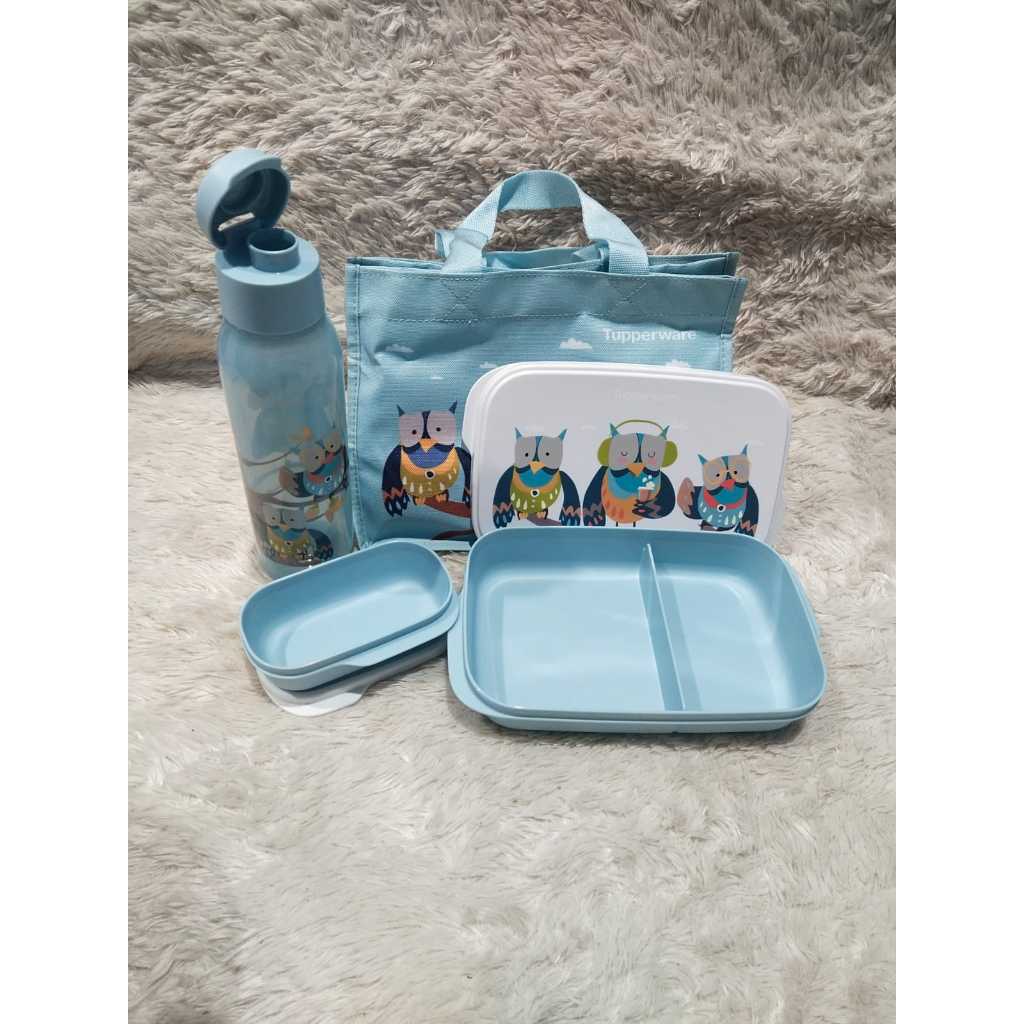 Jual foodie buddy set owl dan rabbit lunch box kotak bekal tupperware ...