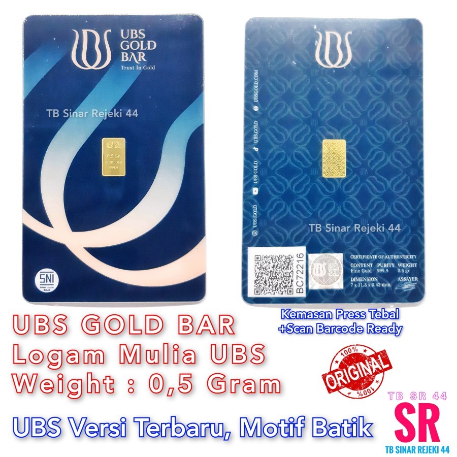 Jual Emas UBS 0.5 Gram LM Logam Mulia Sertifikat Barcode Kartu Press ...