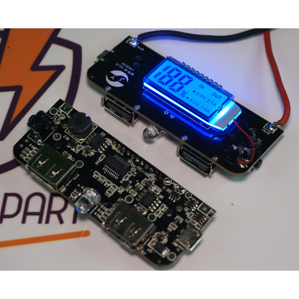 Jual Modul Power Bank dengan LCD DIY 2 Slot USB 1A 2.1 KIT Rakitan ...