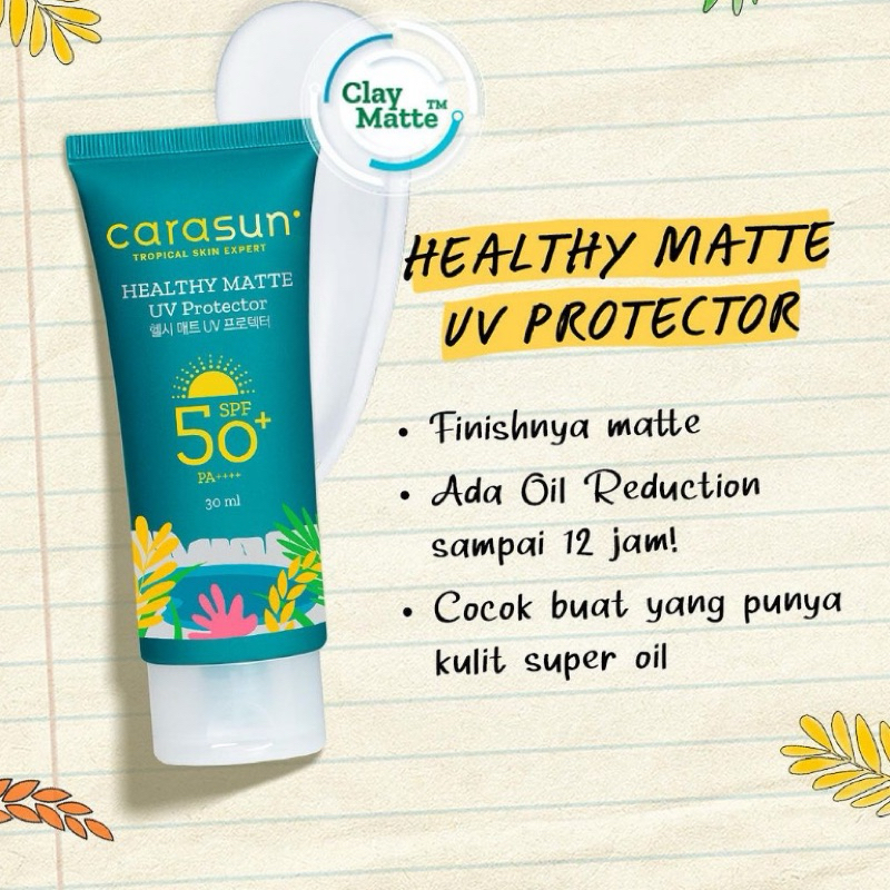 Jual [READY] Carasun Sunscreen Solar Smart UV Protector SPF 45 PA+++ & Healthy Matte UV ...