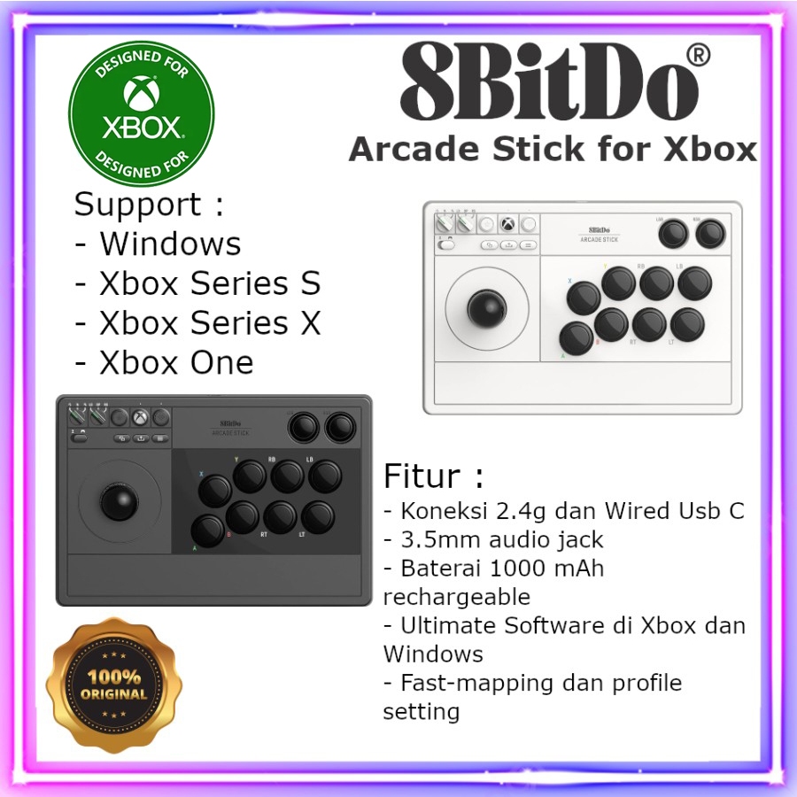Jual 8Bitdo Xbox Arcade Stick Controller Xbox Series S / X Xbox One ...