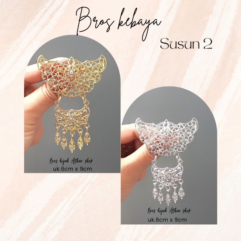 Jual Bros Kebaya Gold Emas Kutubaru 2 Susun Bross Pengantin Aksesoris ...