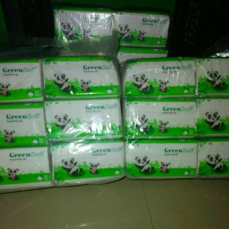 Jual 1 paket tisu green soft mini130 sheet tanpa kotak (isi 6 pack ...