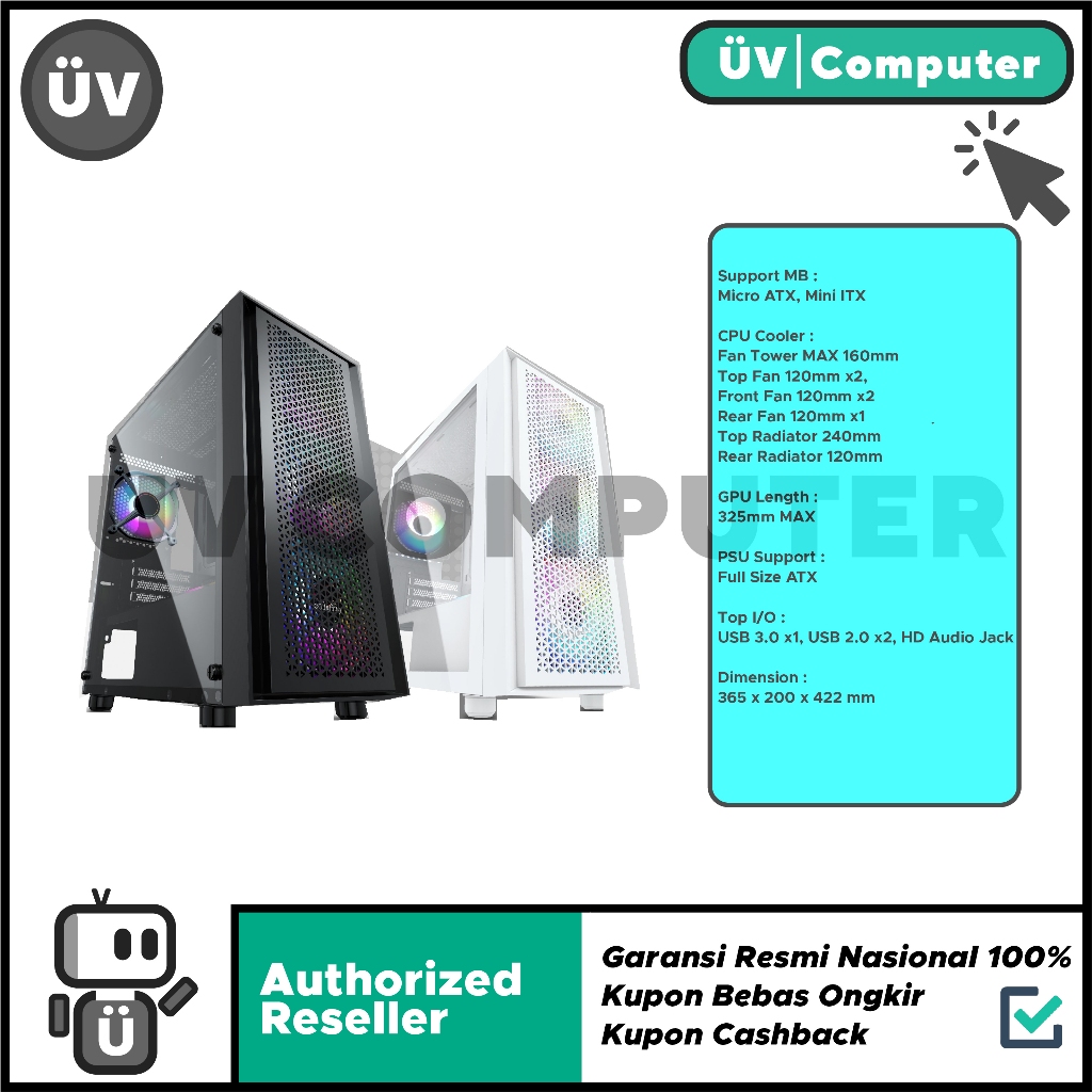 Jual INFINITY HORUS V2 V 2 Casing PC Komputer Gaming Mid Tower Micro M ...