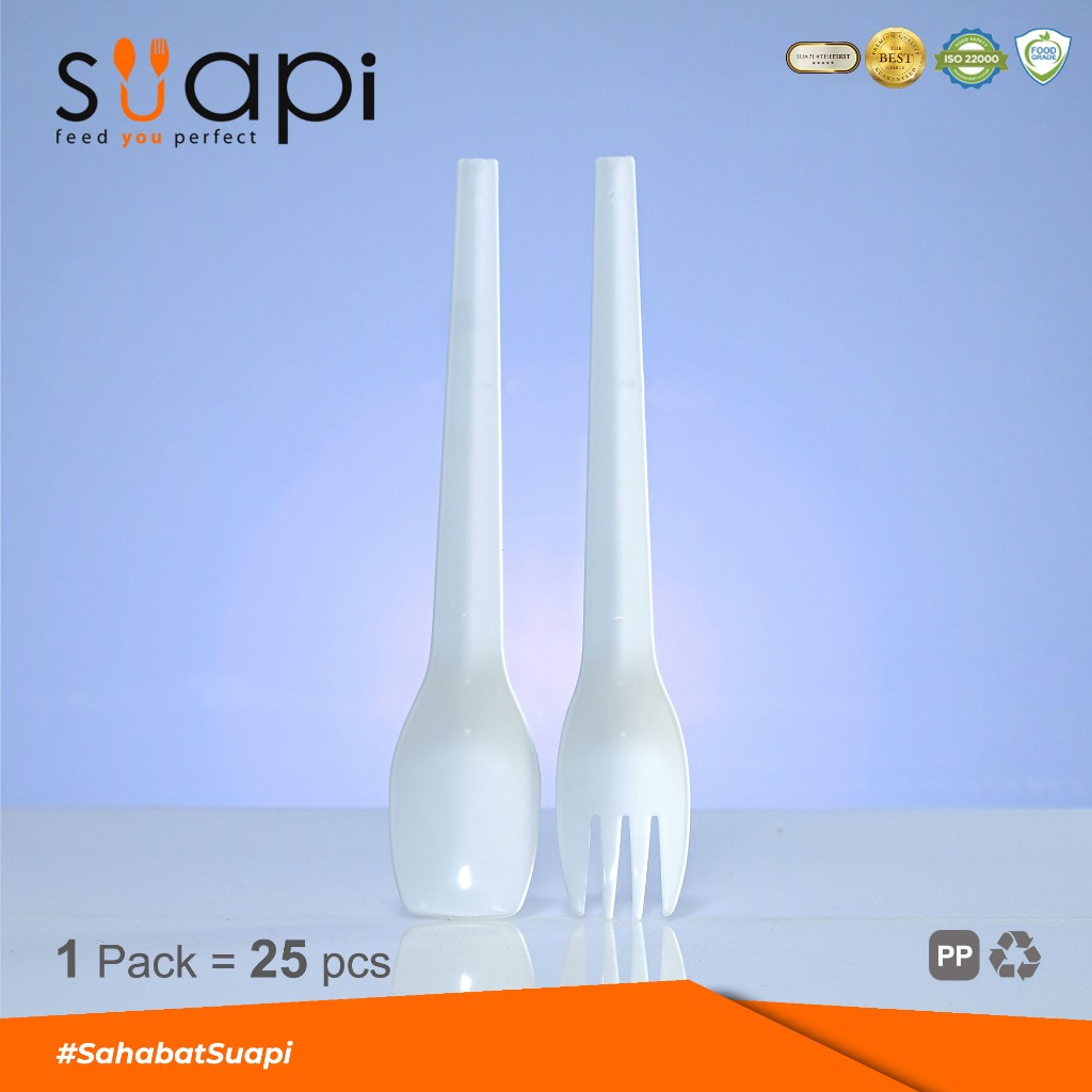 Jual [25pcs] SUAPI Garpu Dessert Plastik WARNA / Garpu Makan / Garpu ...