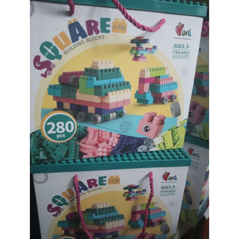 Jual Brick Balok Susun Square Building Blocks 280 pc | Shopee Indonesia